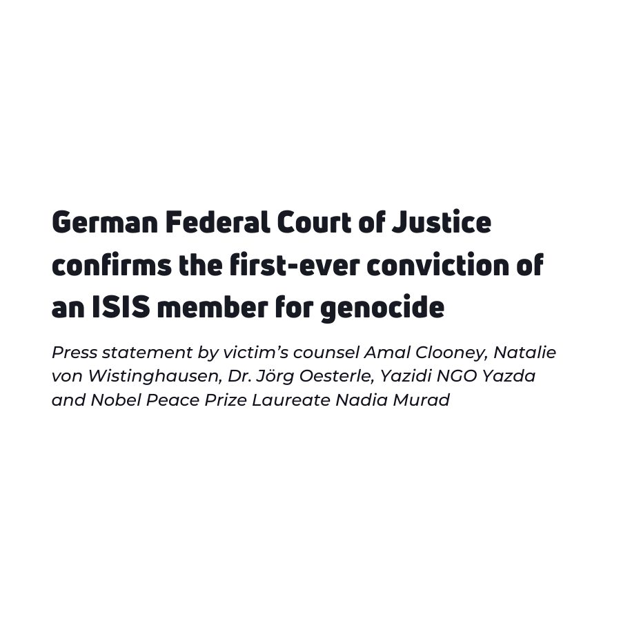 German Federal Court of Justice confirms the first-ever conviction of ...