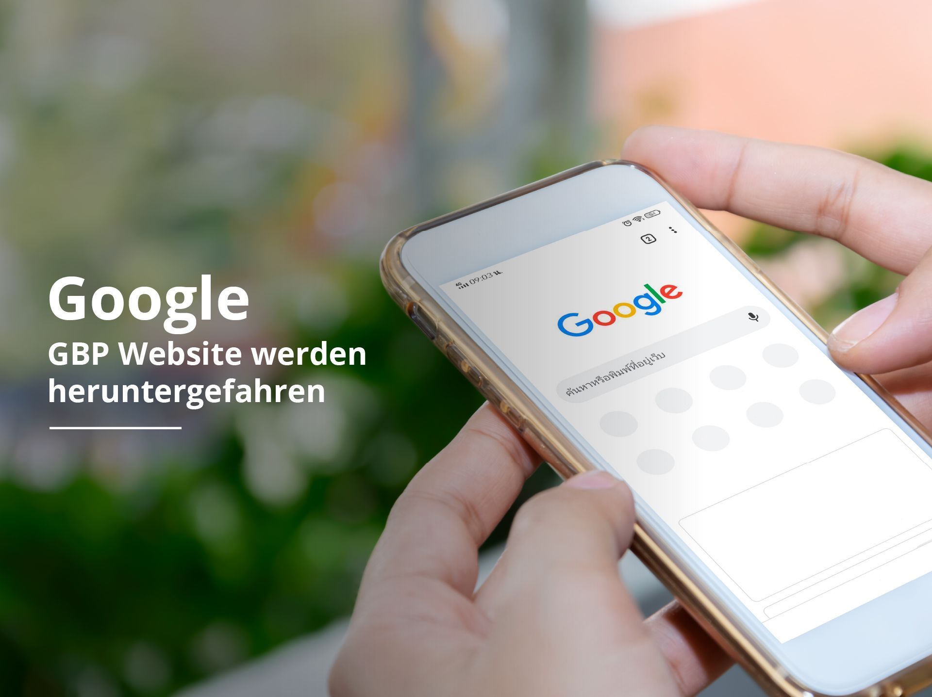 Google - GBP Website werden heruntergefahren