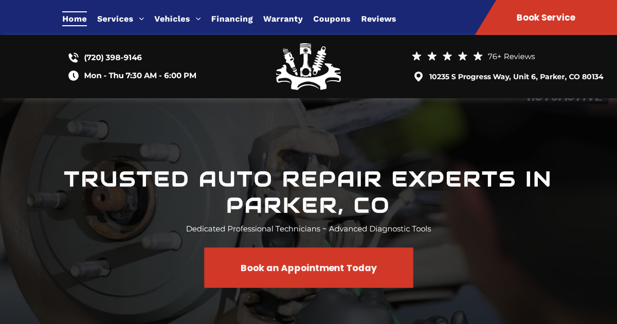 Auto Repair Services in Parker, CO | Absolute Automotive