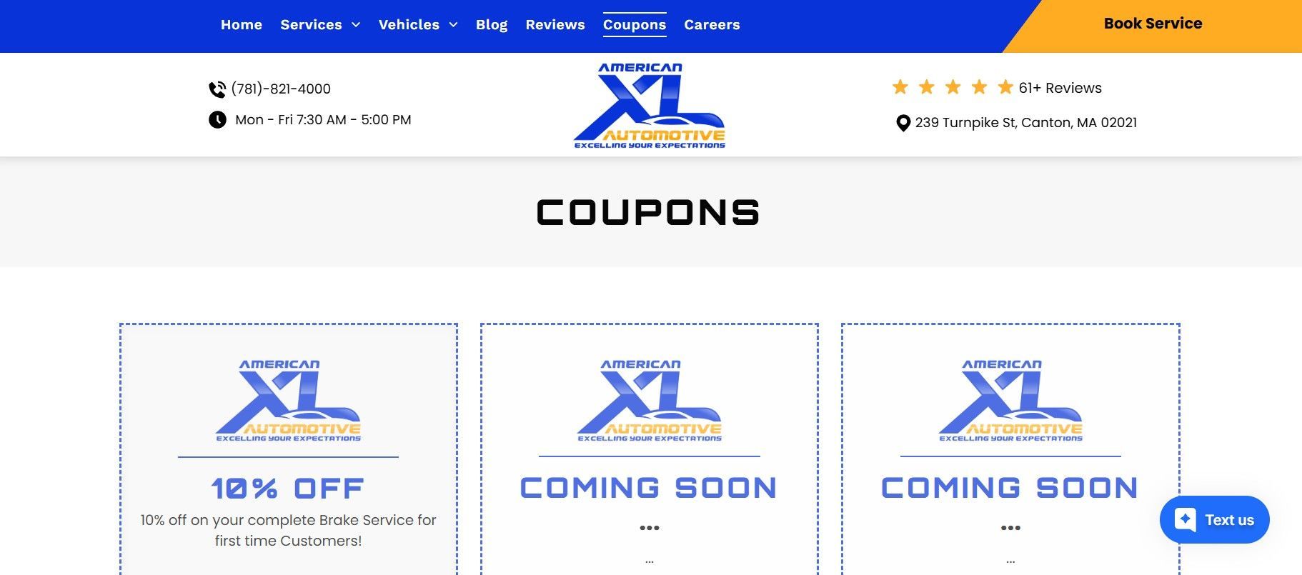 Auto Repair Coupons in Canton, MA | American XL Auto