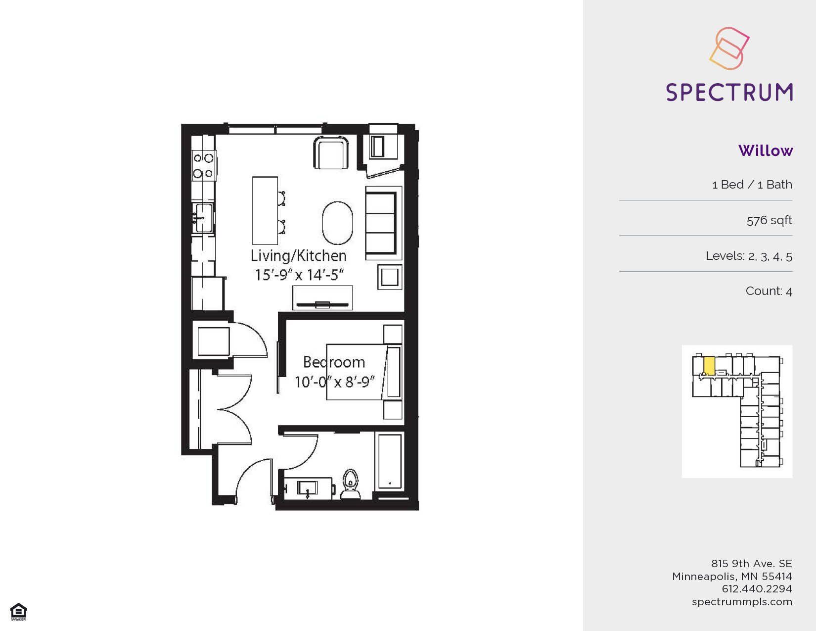Spectrum Floor Plans | Apartments & Townhomes in Minneapolis