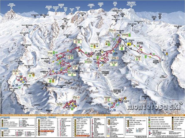 Map Of Ski Resorts Near Turin Italy Ski Areas Map Italy