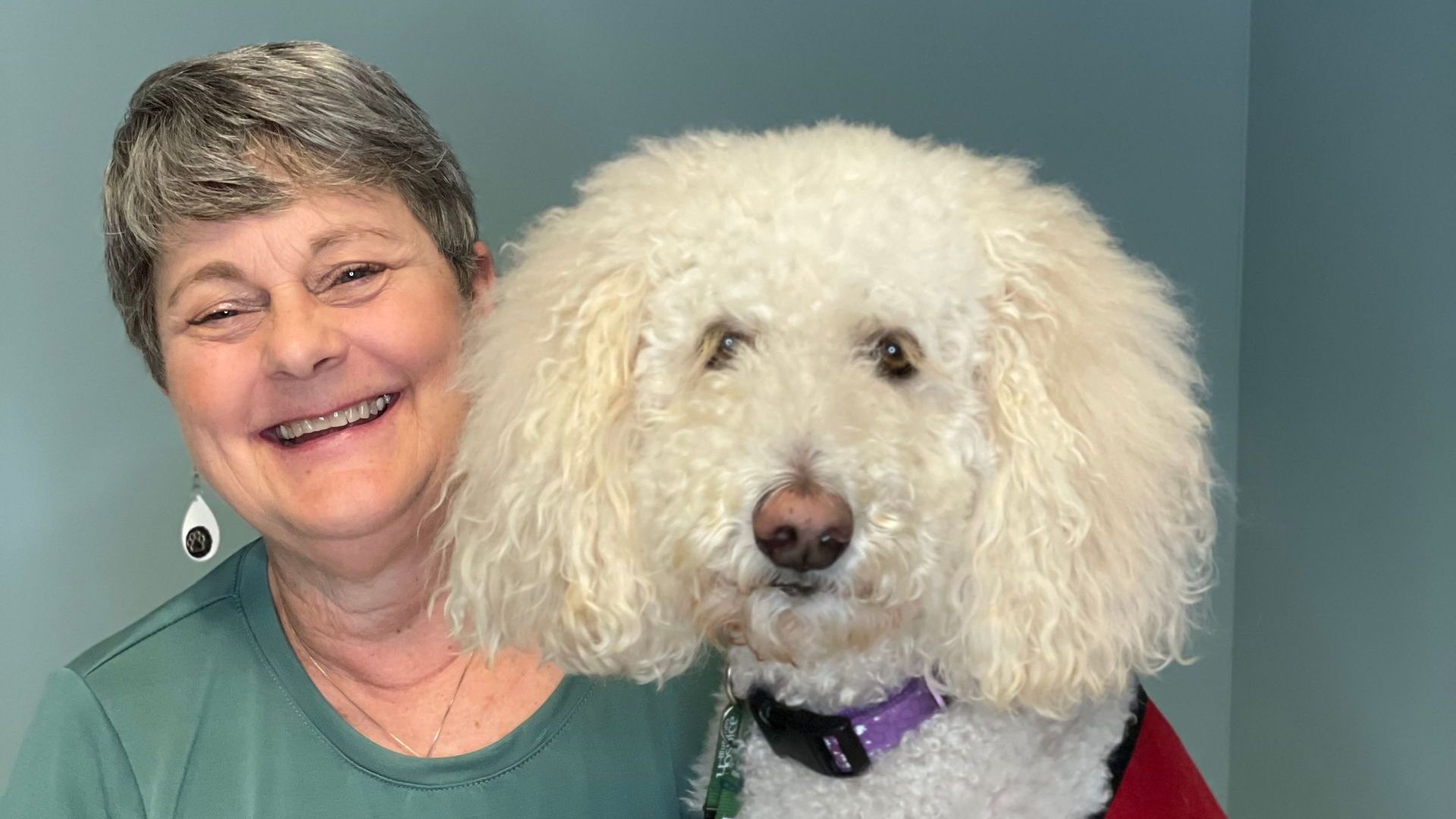 Volunteer Therapy Dog and Handler Provide Emotional Support