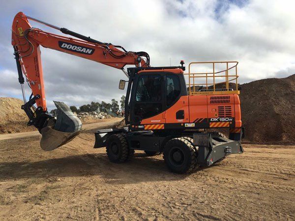 Wheeled Excavators Available for Wet Hire or Dry Hire