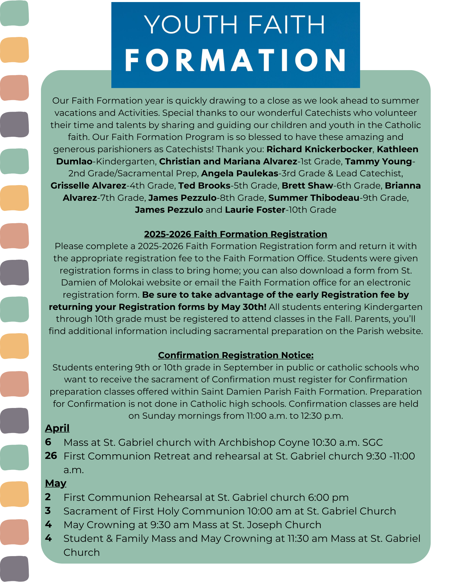 Youth Faith Formation