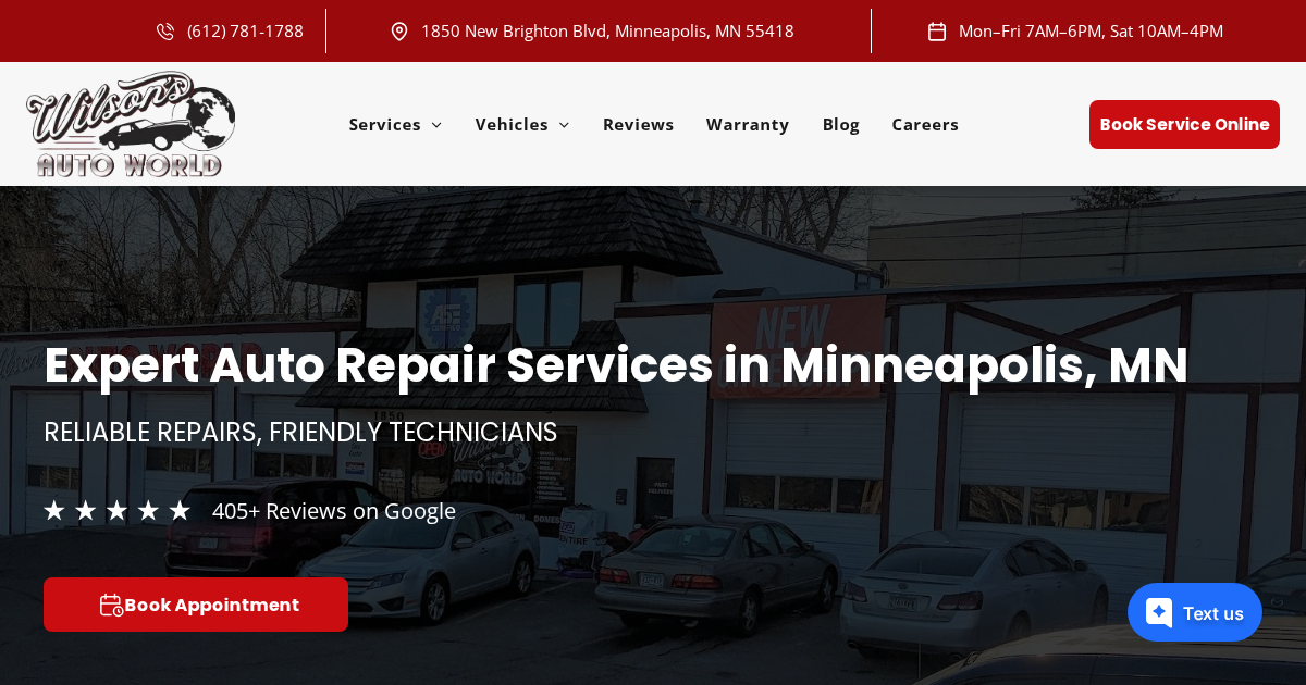 Trusted Auto Repair in Minneapolis, MN | Wilson's Auto World