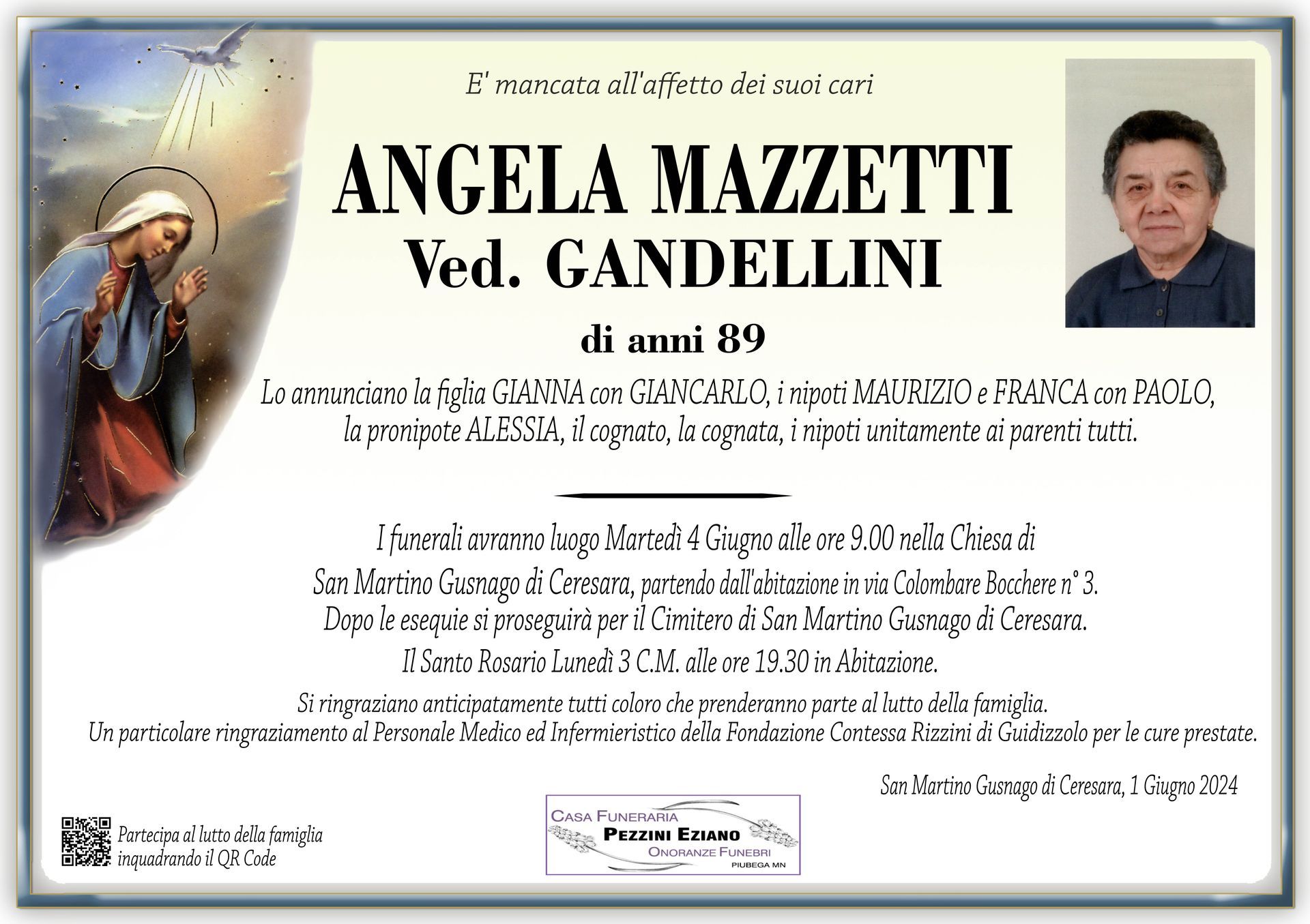 Angela Mazzetti Ved. Gandellini