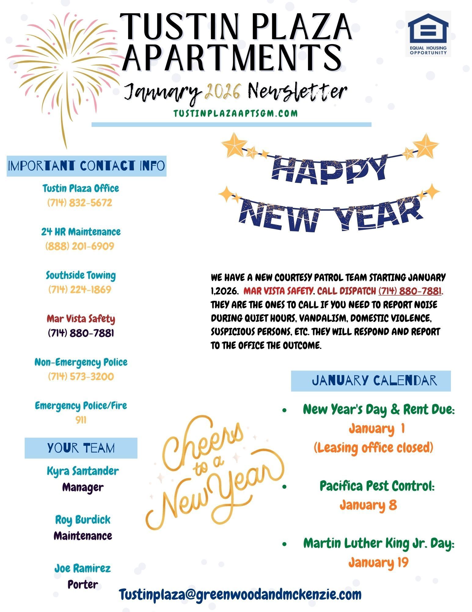 Resident Newsletter - January