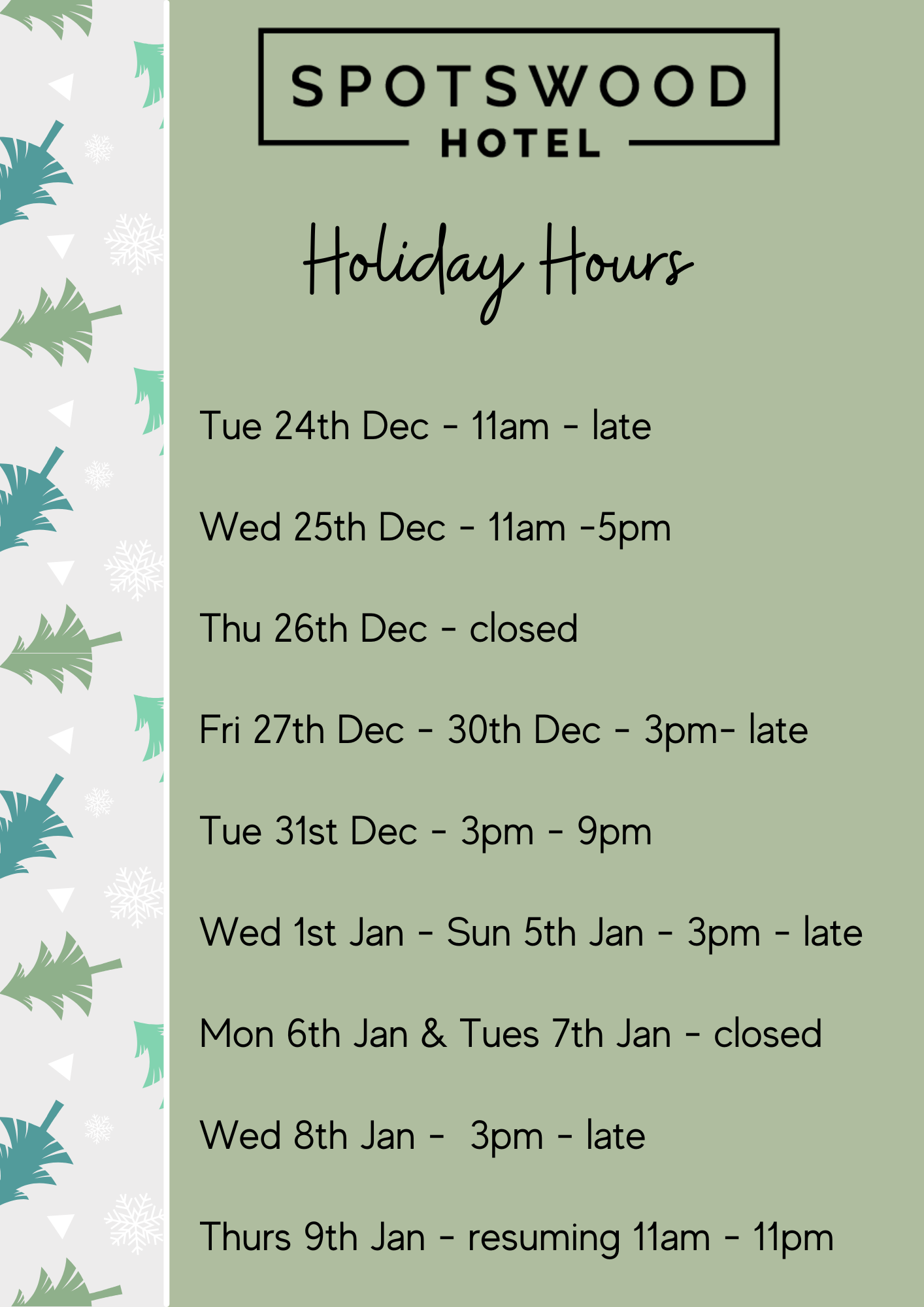 Weekly Events & Promotions | Spotswood Hotel | Melb.