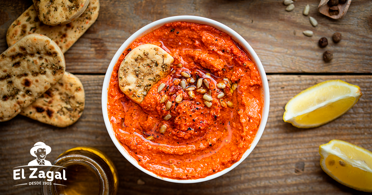Humus con sobrasada