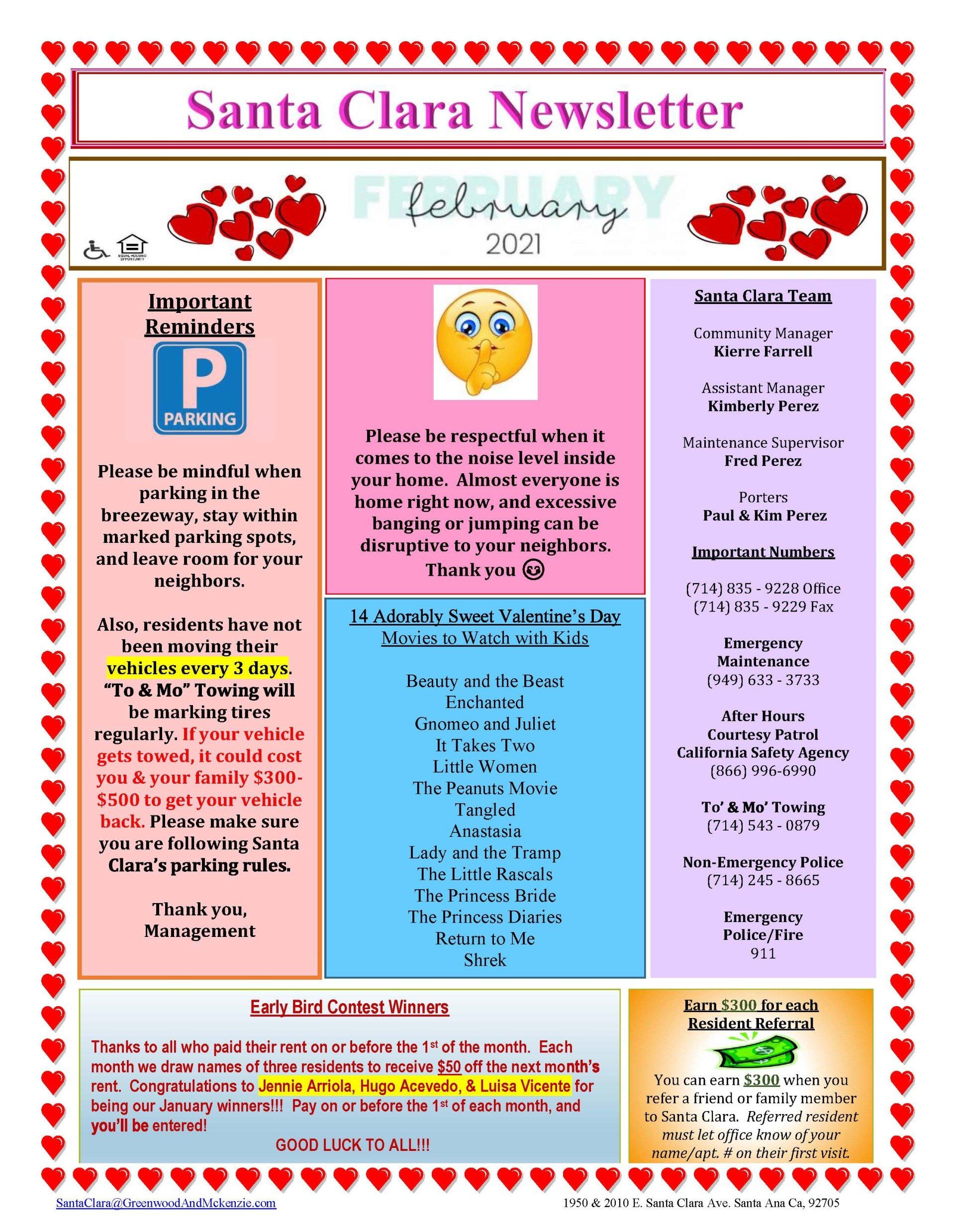 Resident Newsletter - February