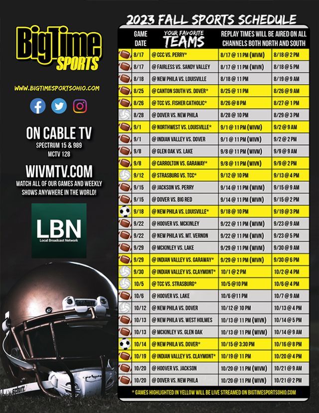 Big Time Sports Ohio | High School Sports Schedule