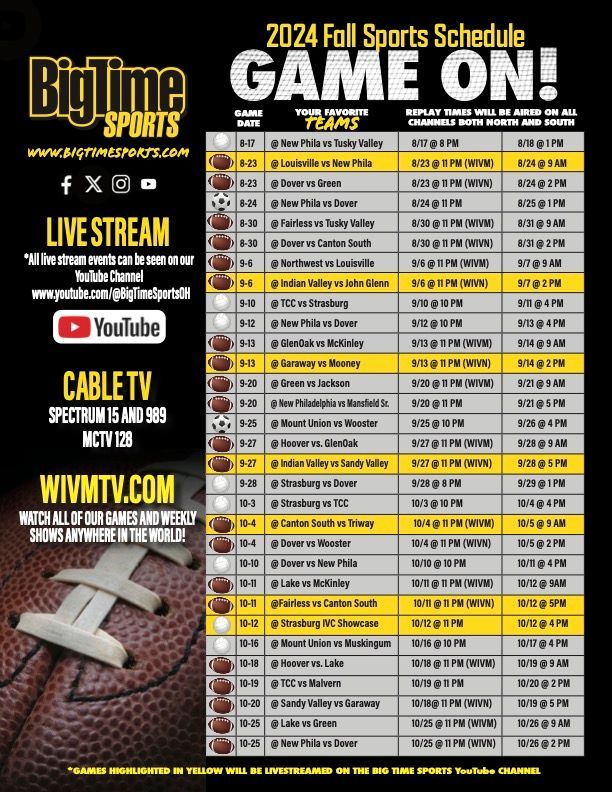 Big Time Sports Ohio | High School Sports Schedule
