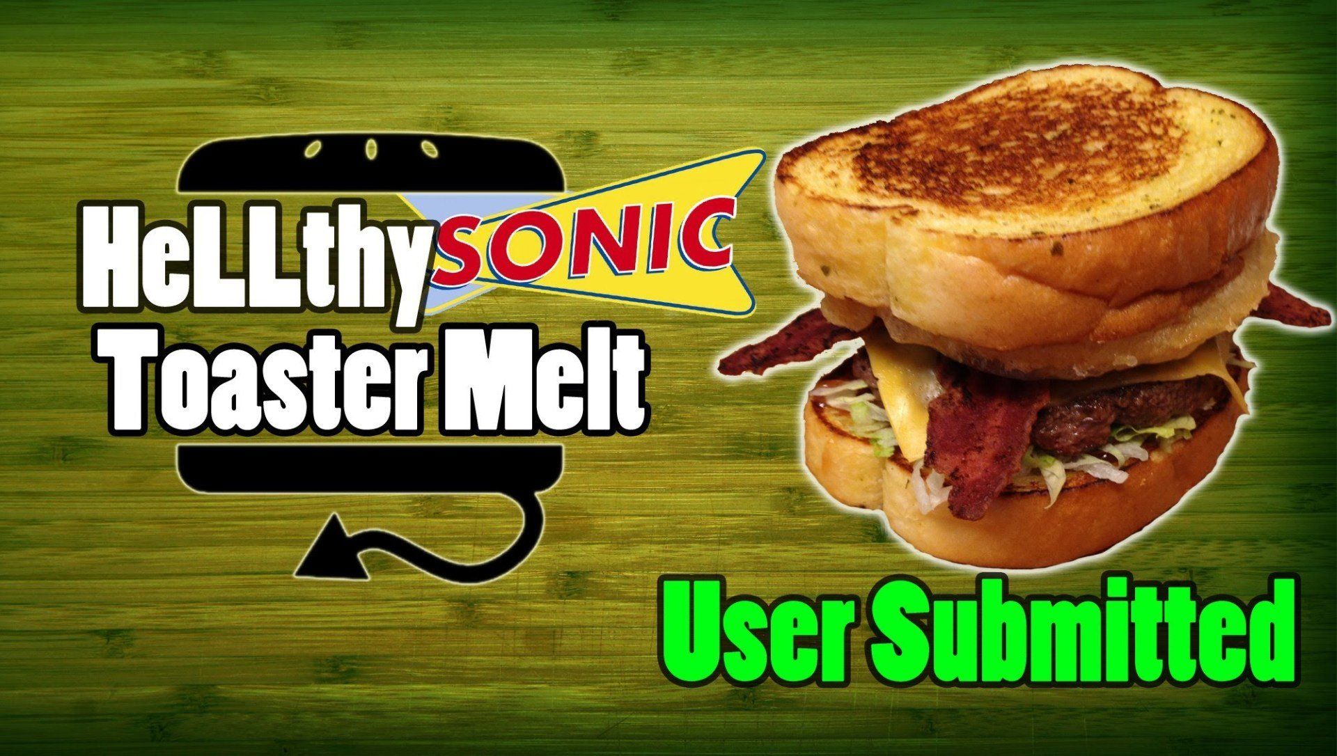 Sonic Toaster Melt with Beer Battered Onion Rings