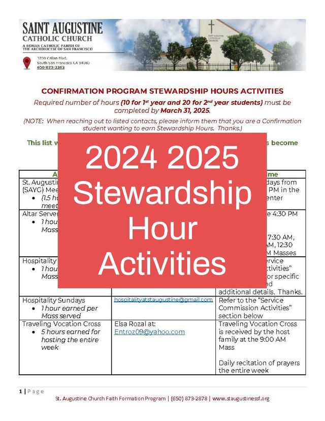 Catholic Church Stewardship Programs Stewardship St. John Vianney