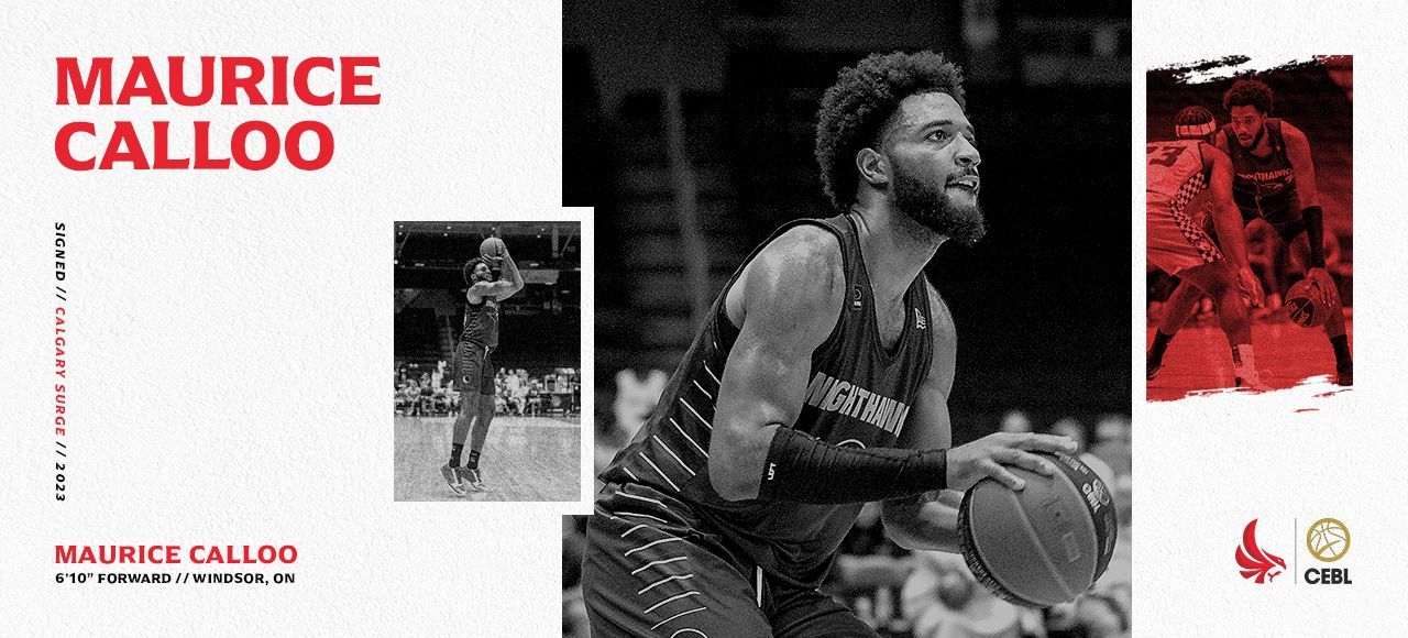 THE CALGARY SURGE SIGN MAURICE CALLOO, 6’10” FORWARD FROM WINDSOR, ON.