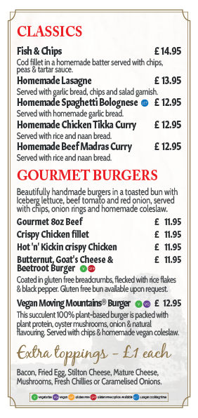 The Queens Head - Takeaway Menu