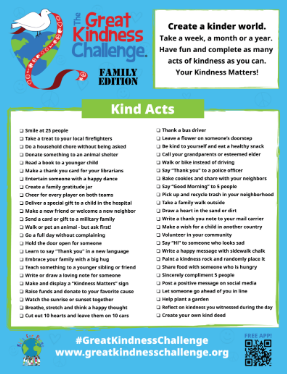 It's the Great Kindness Challenge Week!