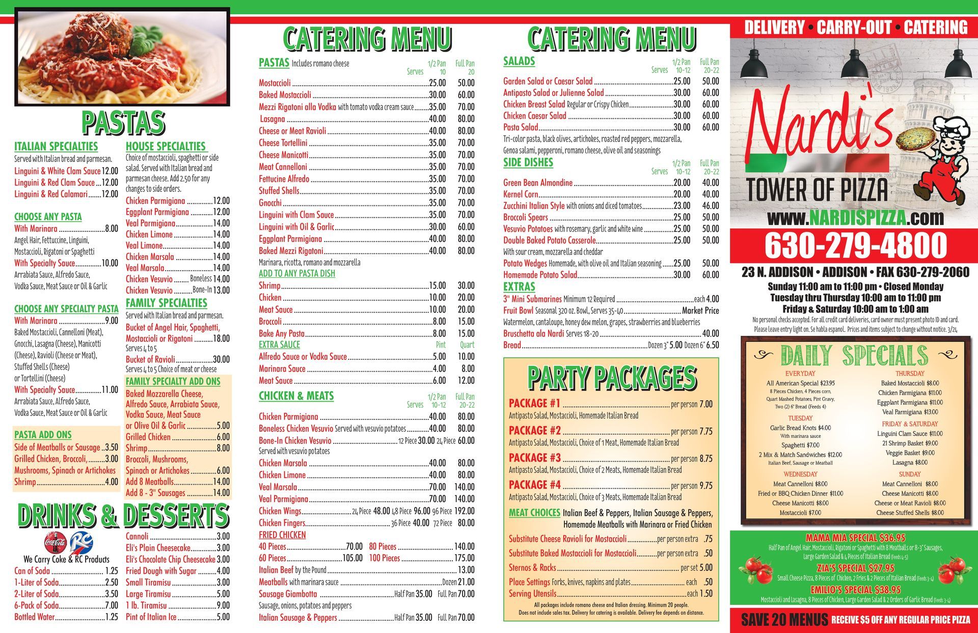 View Our Delicious Menu | Nardi's Pizza