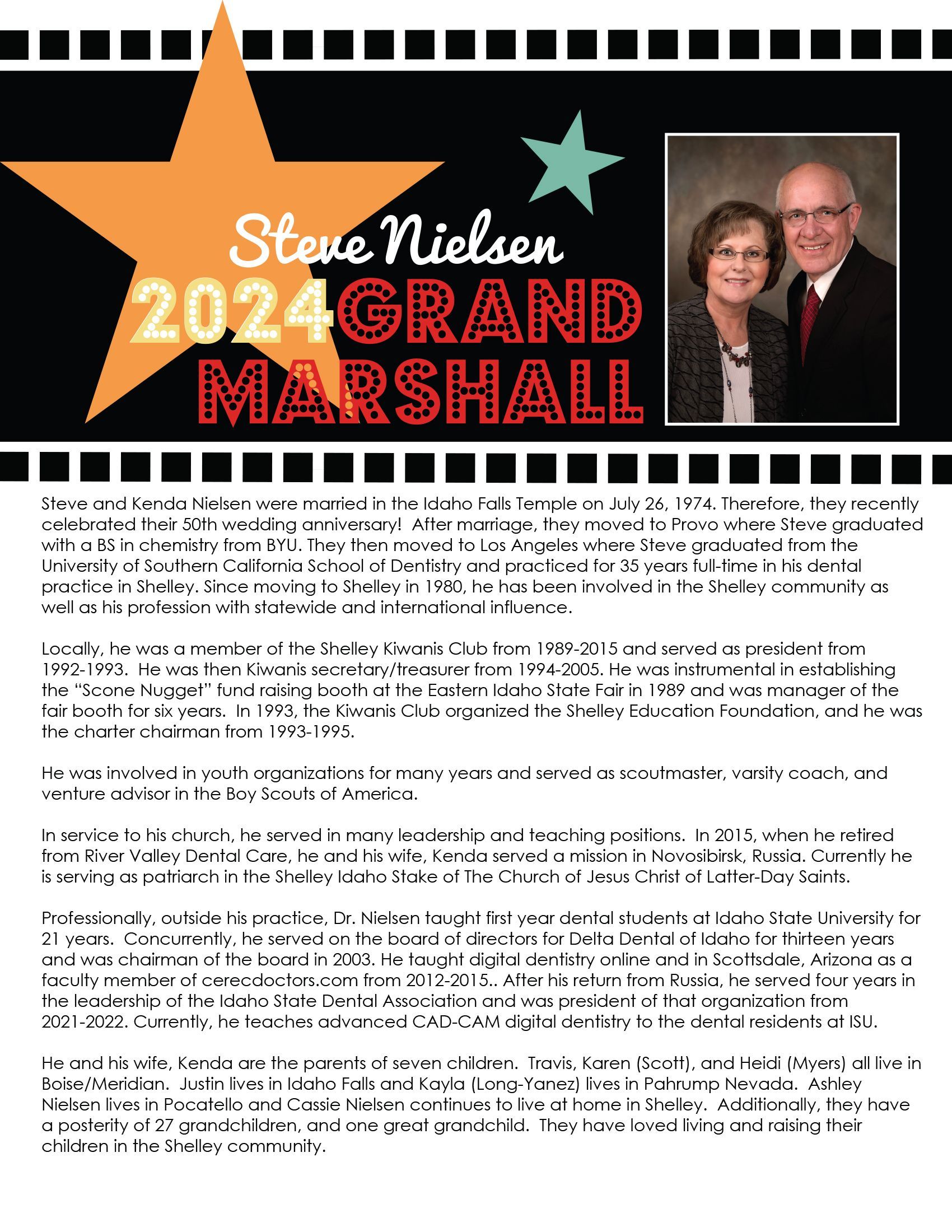 Idaho Spud Day Grand Marshall - Honoring Our Community Leaders