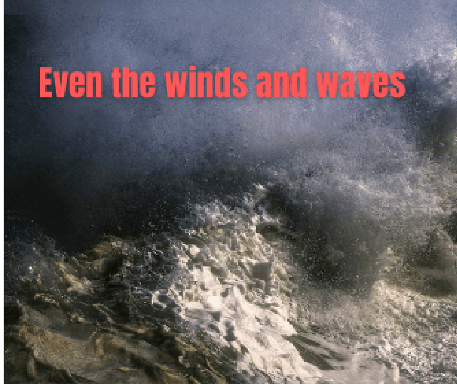 Even the winds and waves obey him