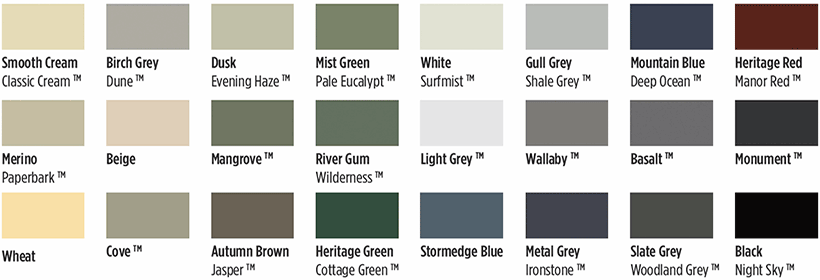 Premier Tanks - Poly Water Tank Colour Choices.