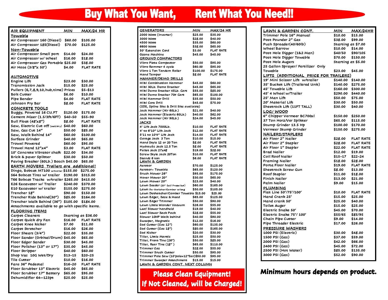 Equipment Rental | Buffalo, MN | Klatt True Value Rental