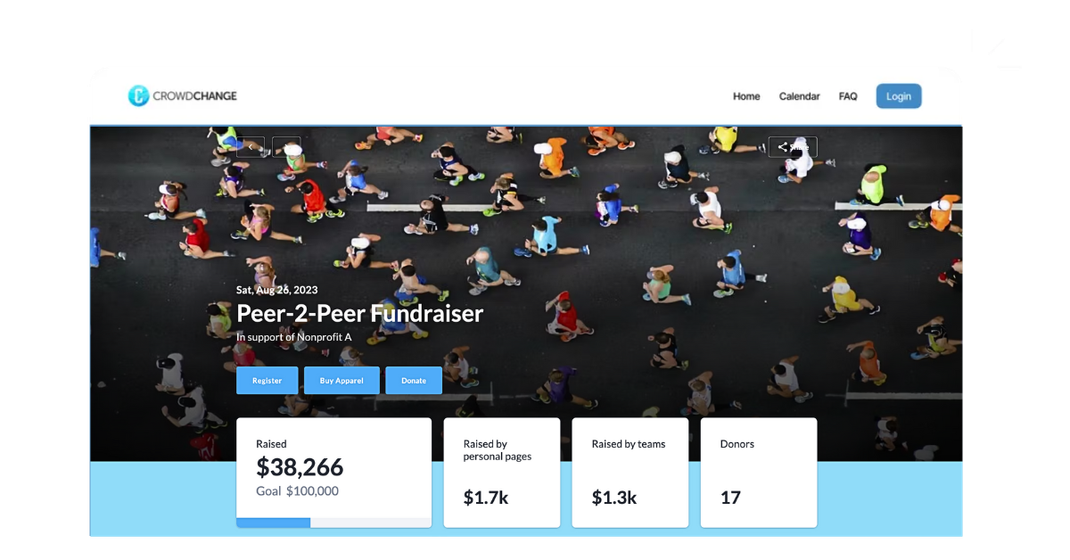 Next Fundraiser in Minutes | CrowdChange Fundraising Software