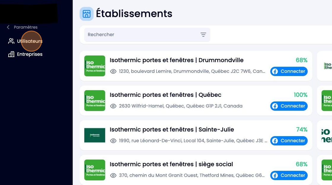 Comment gérer les utilisateurs de mon compte