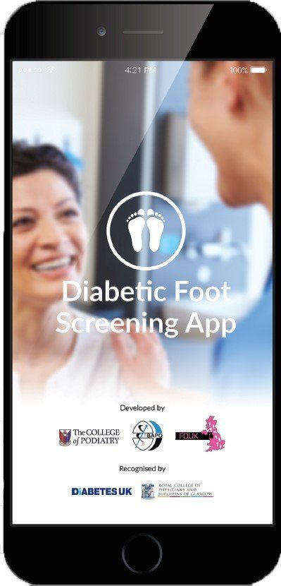 Foot health app for people with diabetes