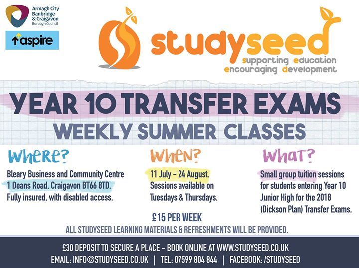 Year 10 (Dickson Plan) Summer Revision for 2018 College Transfer Exams