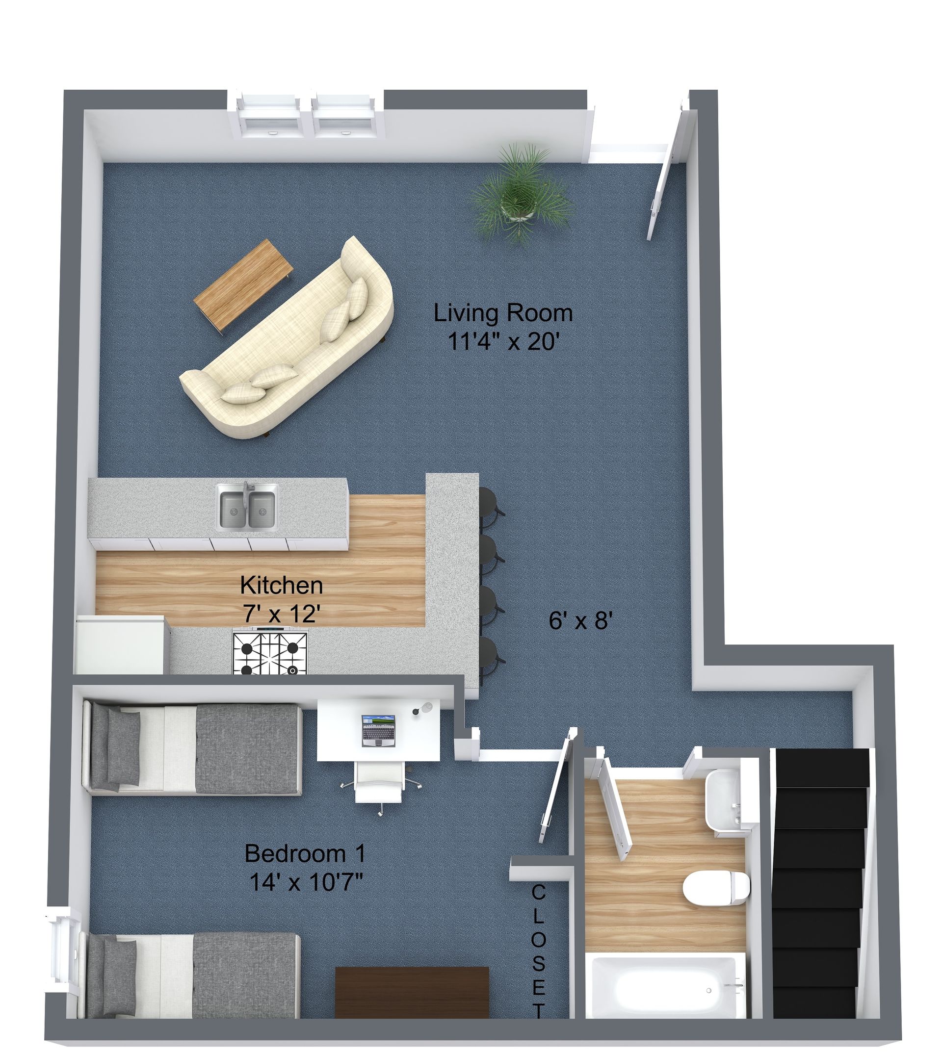 Cedar Lofts East – 711 E. Beaver Ave. - Apartments