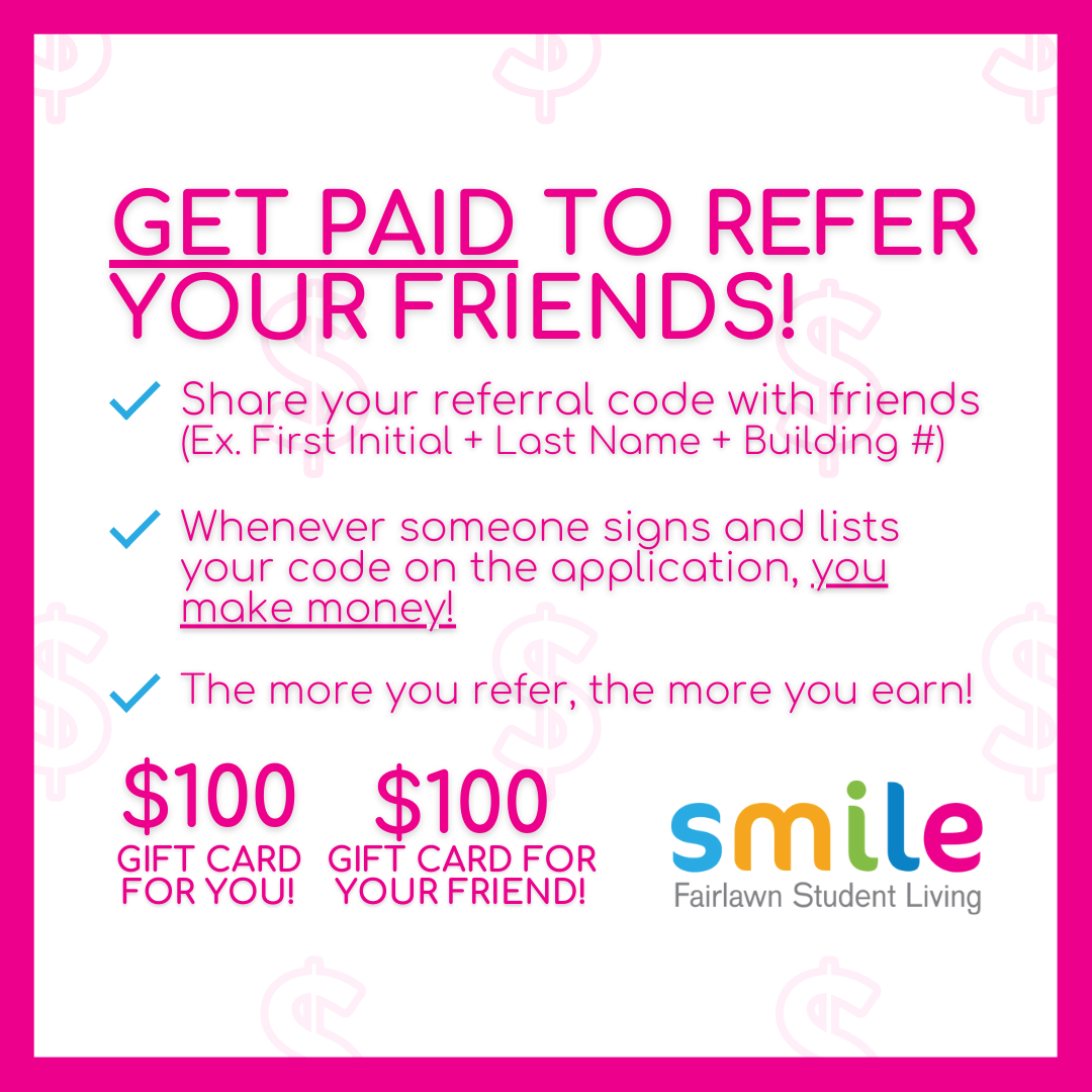 Leasing Specials! Smile Student Living