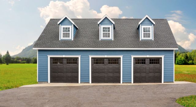 L Shaped 3 Car Prefab Garages