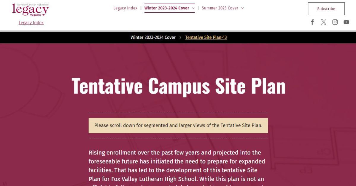 FVL Legacy - Winter 2023-24 - Tentative FVLHS Site Plan