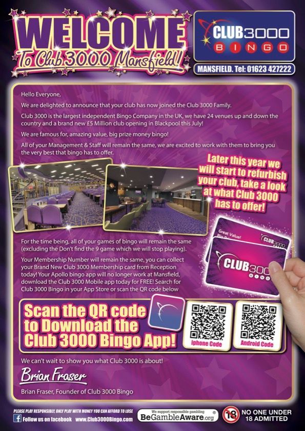 Club 3000 Bingo: Mansfield