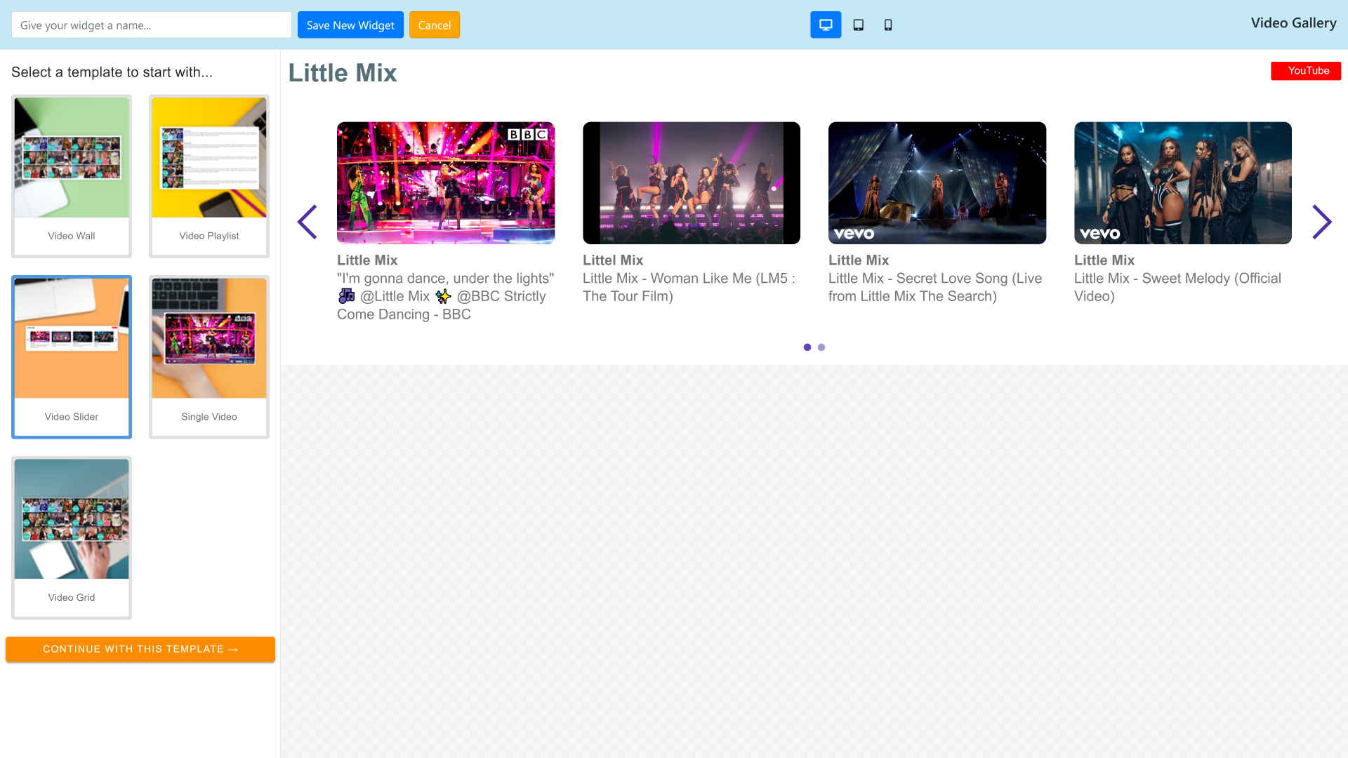 YouTube Video Gallery