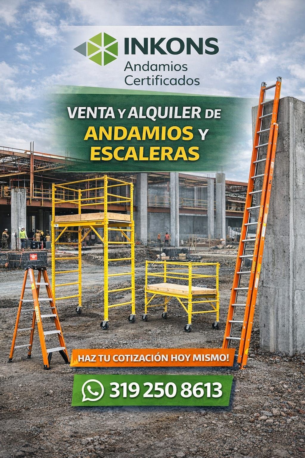 INKONS: Andamios y Escaleras Certificadas para Trabajo Seguro en ...