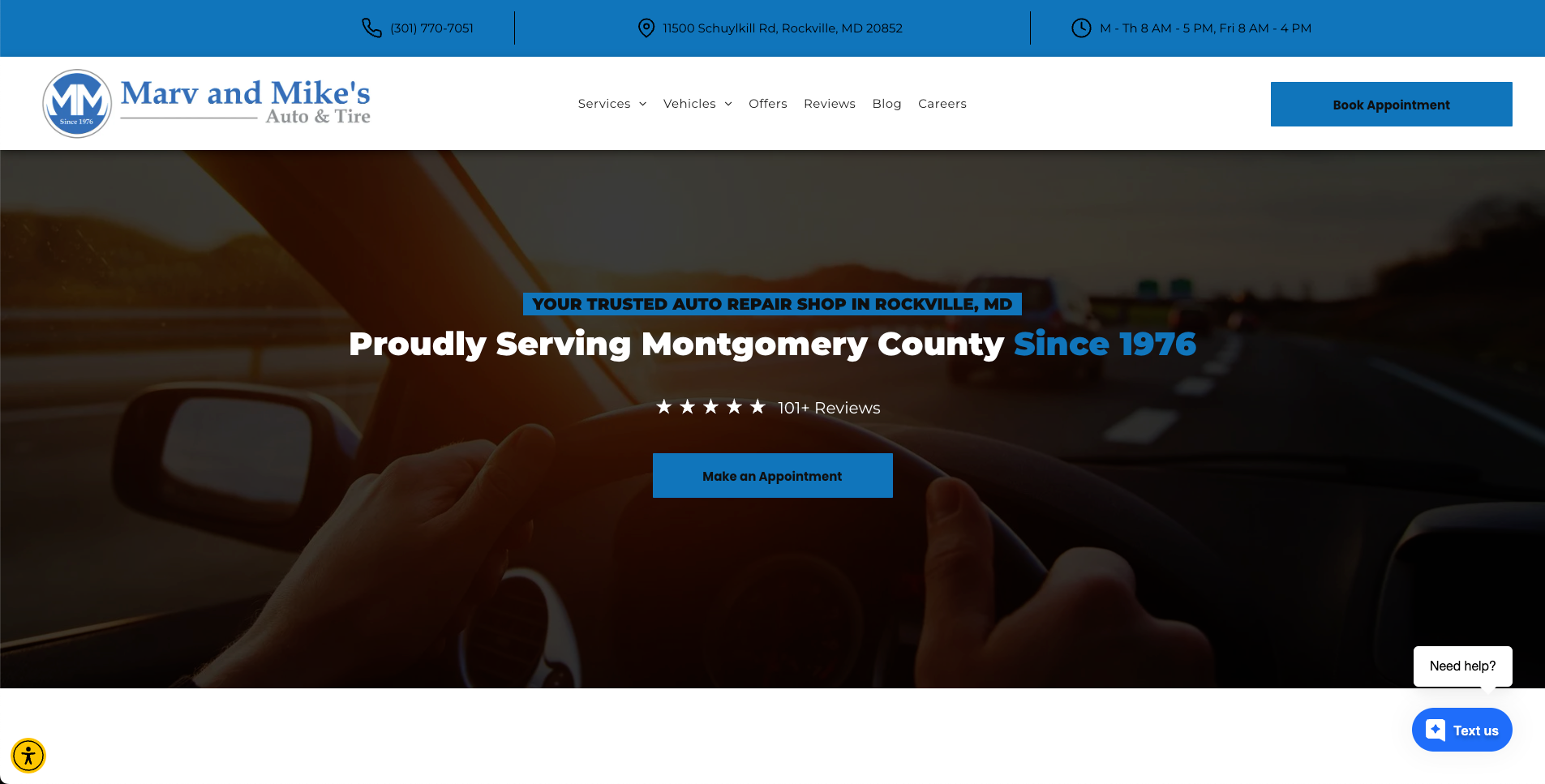 Marv and Mike's Auto & Tire - Top Auto Repair in Rockville, MD