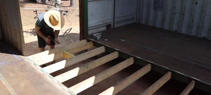 Supporting Cutouts on a Shipping Container