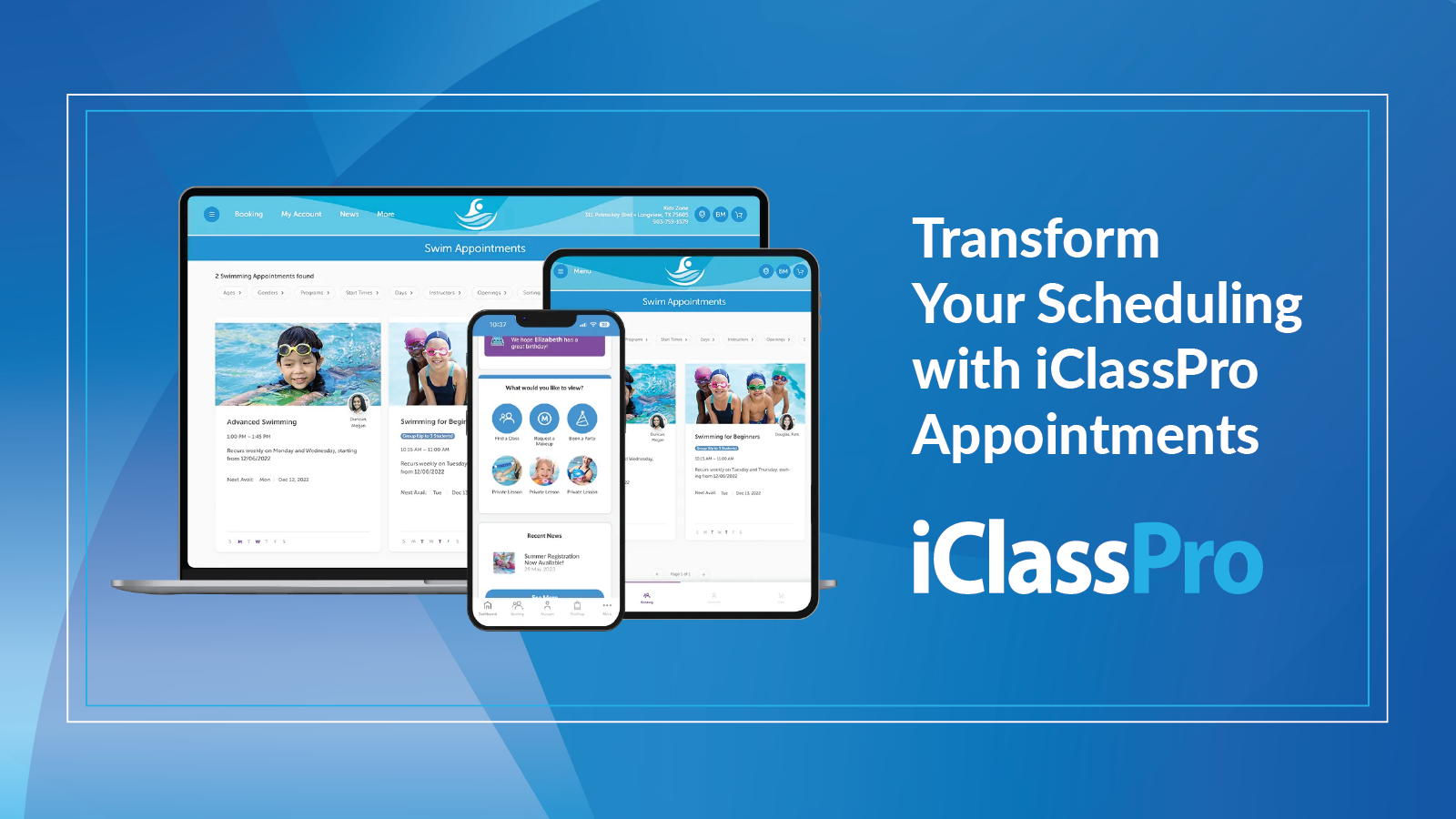 Schedule Private Lessons and Appointments with iClassPro