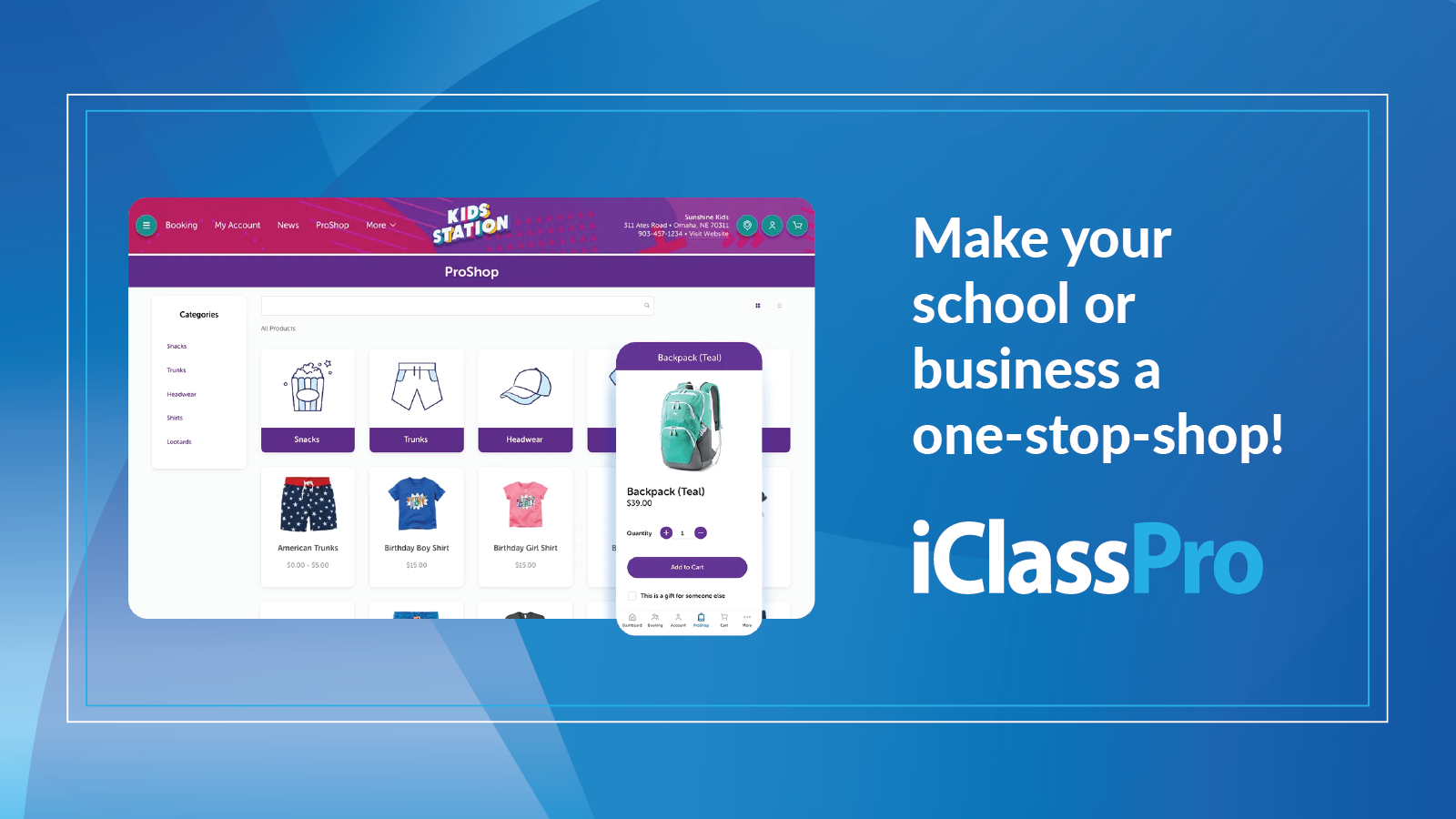 Advanced Point of Sale System by iClassPro Class Management