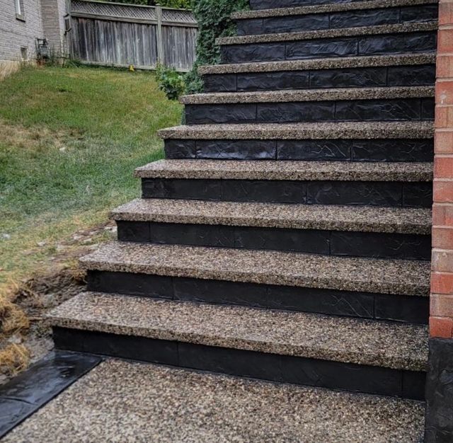 Exposed Aggregate Concrete Steps Concrete Stairs Coquitlam