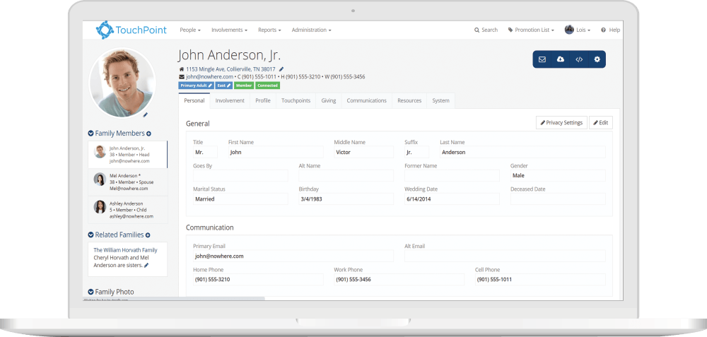 Best in Class Cloud Based Church Management Software - TouchPoint