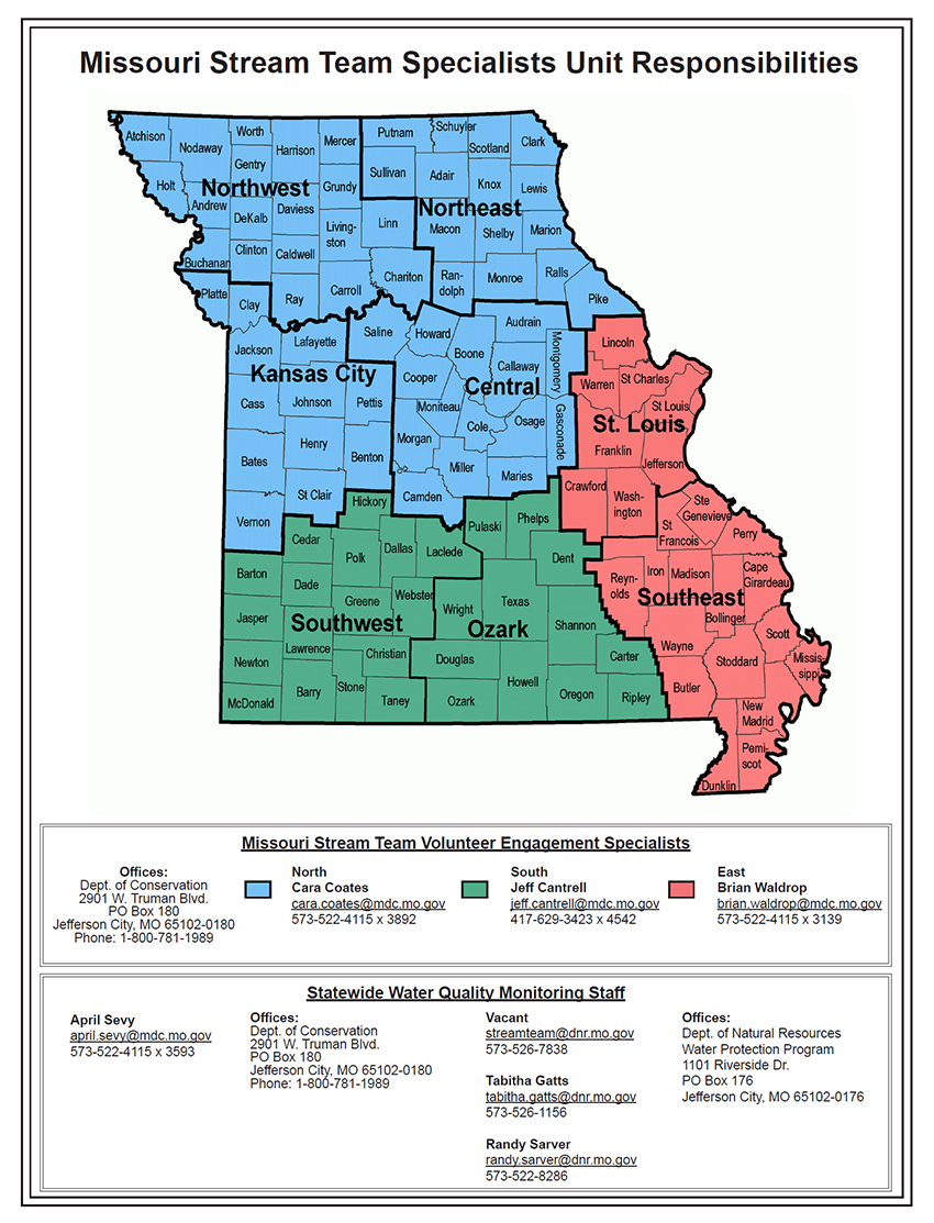 Activities and Dates | Missouri Stream Team