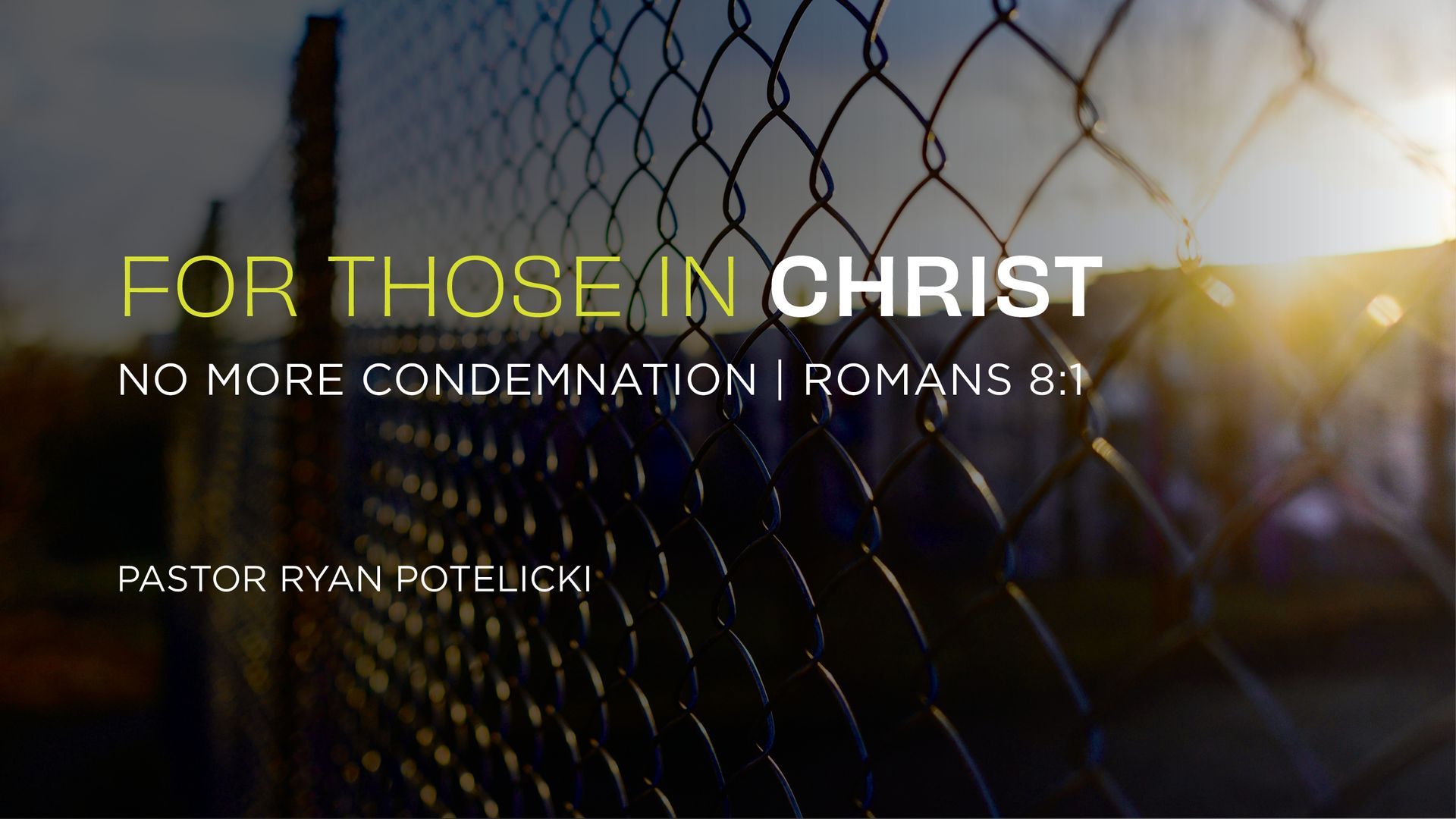 No More Condemnation