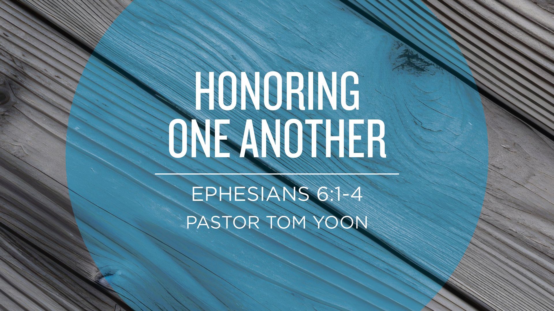 Honoring One Another