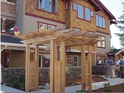 Craftsman Pergola Designs Front Porch Pergola Inspiration | The Lovely