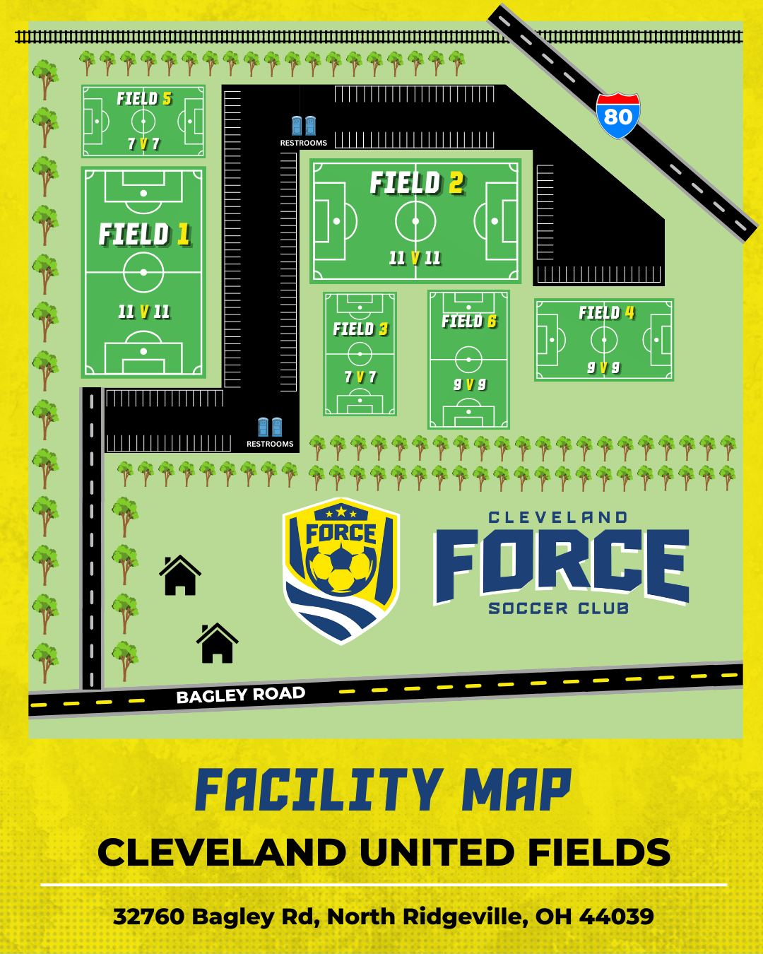 Cleveland Force Training Locations Page
