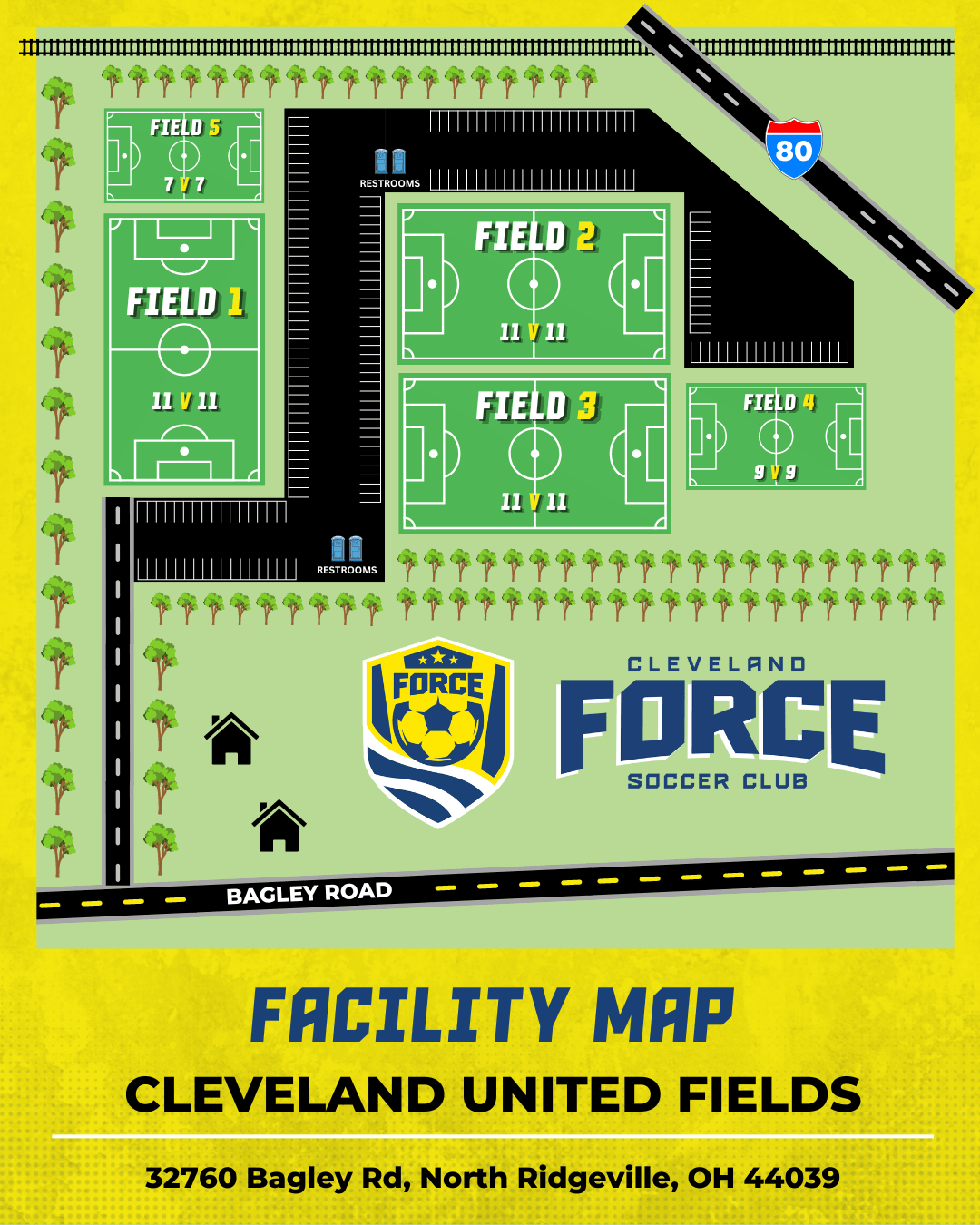 Cleveland Force Training Locations Page